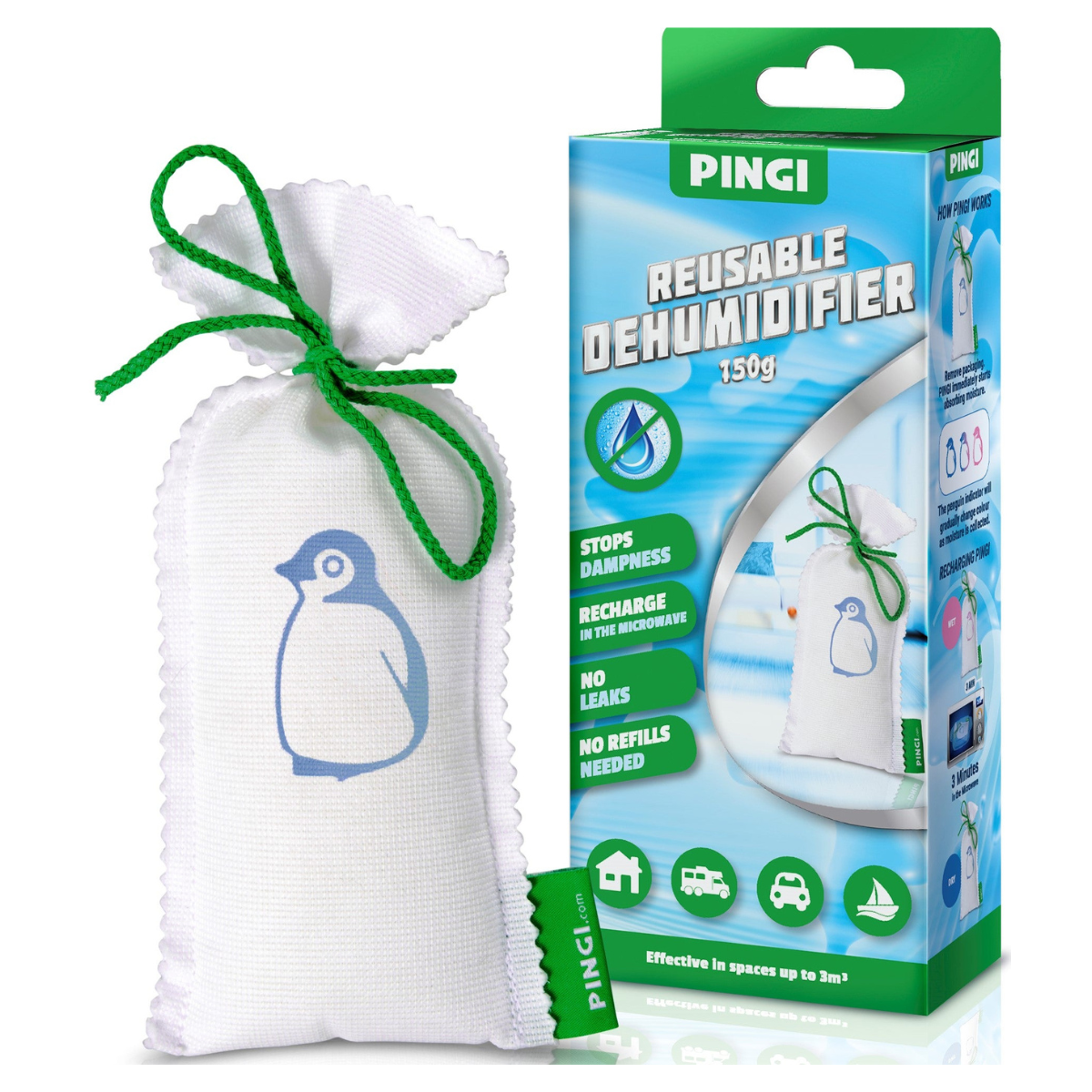 Pingi Mini 150g Reusable Moisture Absorber | HMGDIRECT Australia ...