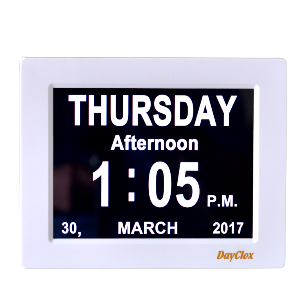 DayClox Easy To Read Digital Calendar Clock For Elderly | HMGDIRECT ...