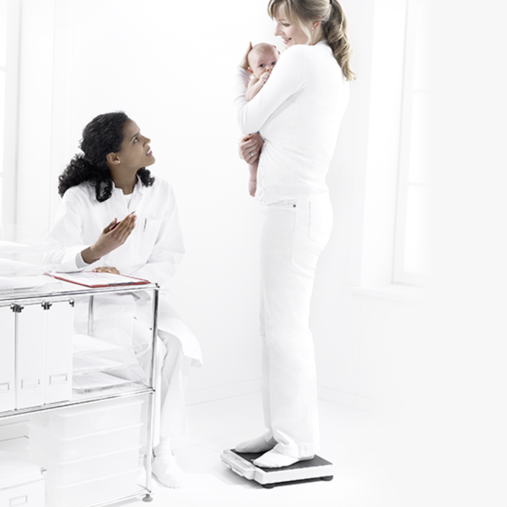 Seca 874 Mother Child Electronic Flat Scales with Double Display ...