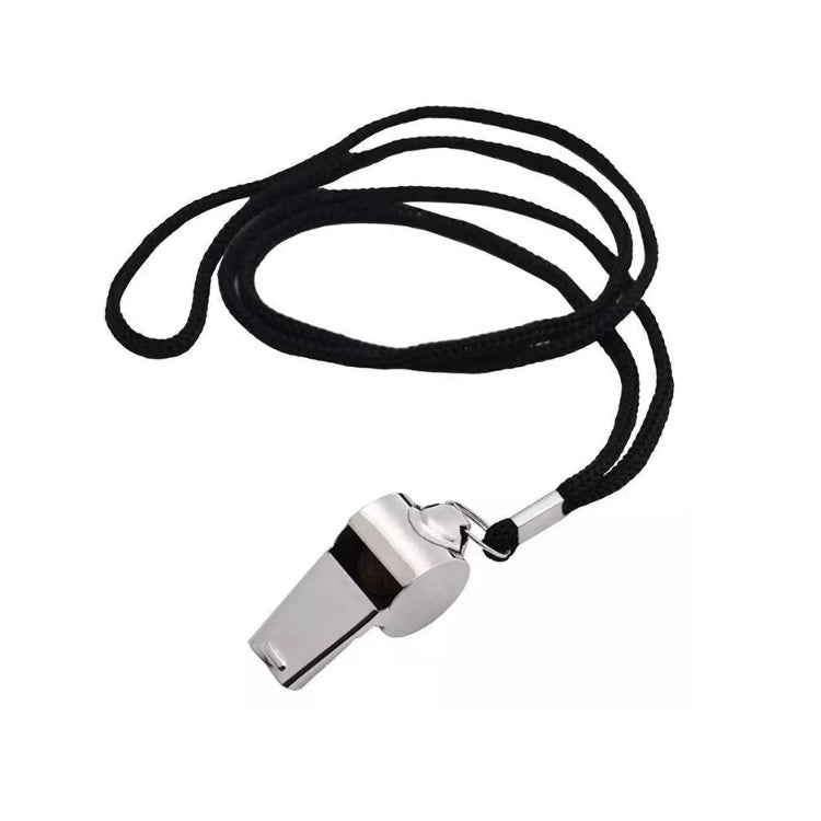 Basic Stainless Steel Whistle With Lanyard – HMGDirect