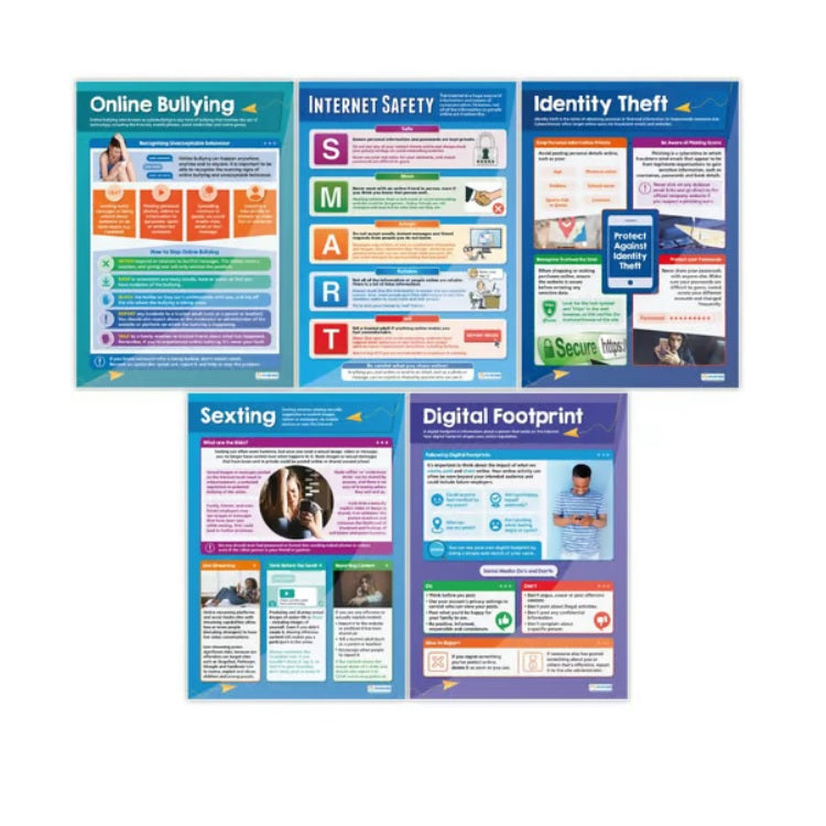 Digital Safety Secondary School Posters (5 Posters) – HMGDirect