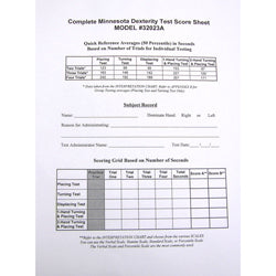 Minnesota Dexterity Score Sheets (Pack of 50) – HMGDirect