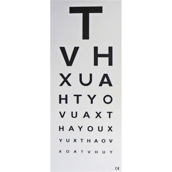 Sussex Snellen 3M Letter Eye Chart – HMGDirect